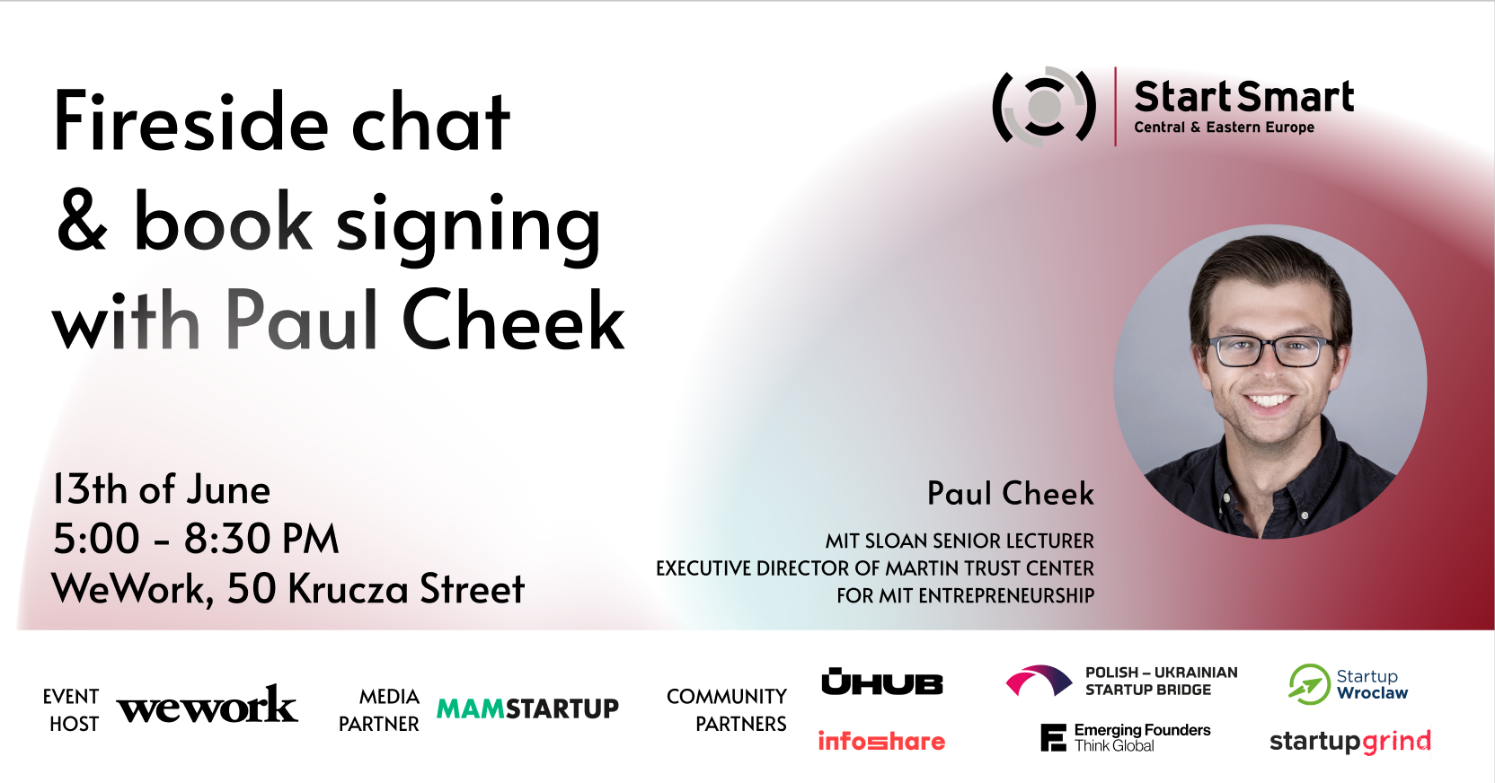 MIT’s Paul Cheek open event in Warsaw - StartSmart CEE
